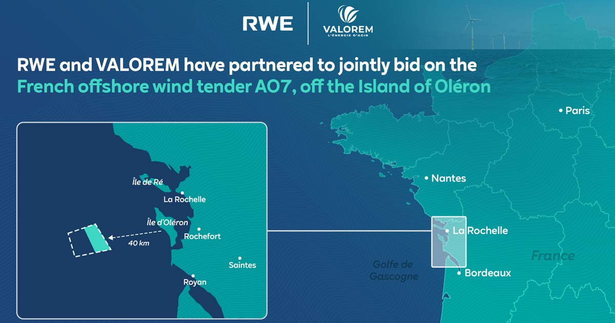 RWE and VALOREM have partnered to jointly bid on the French offshore ...